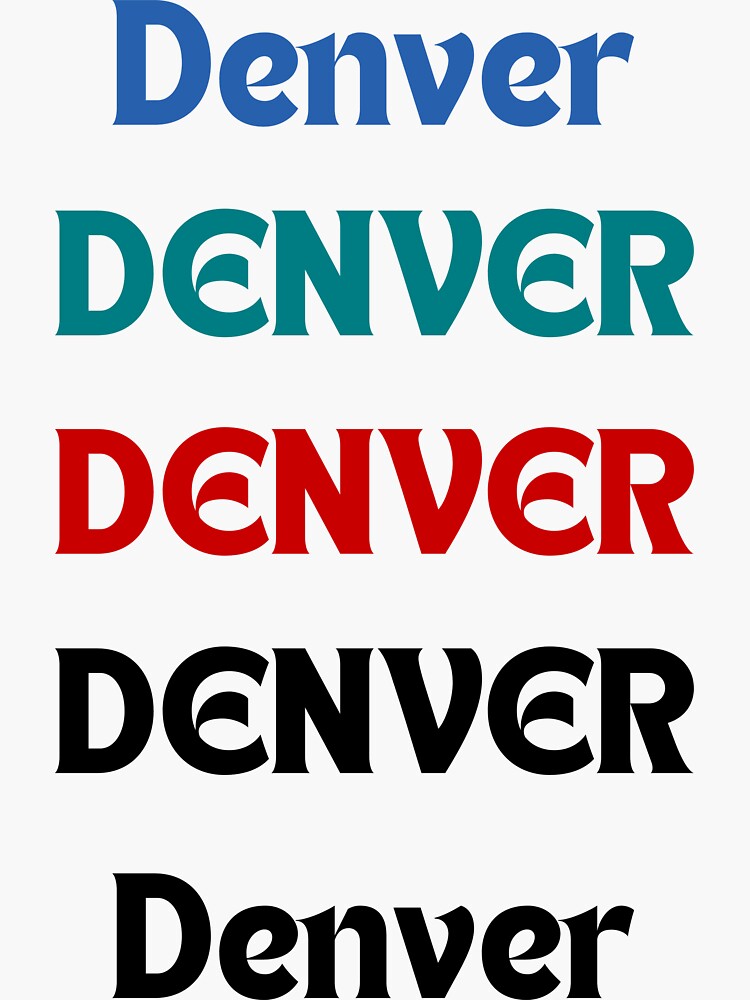 "Denver" Sticker for Sale by PODdezaine | Redbubble