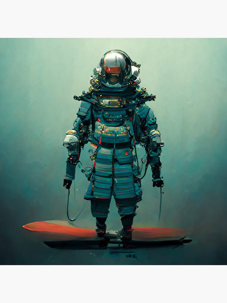 "Space Samurai Mk I" Sticker for Sale by noartist101 | Redbubble