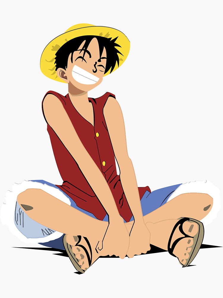 "luffy one piece" Sticker for Sale by Design-Busuk | Redbubble