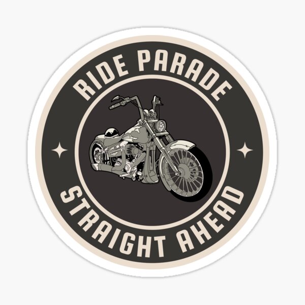 "Ride parade biker" Sticker for Sale by equinoch | Redbubble