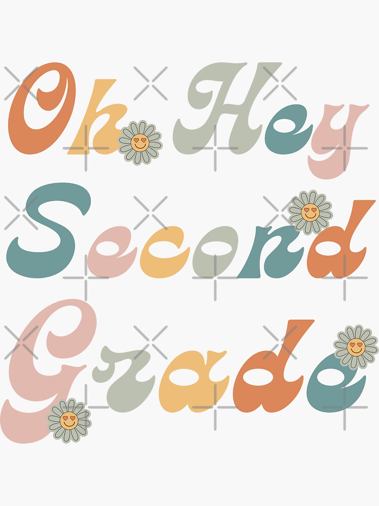 "Oh Hey Second Grade Teacher Girls Team Squad" Sticker for Sale by ...