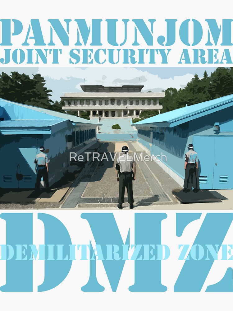 "Panmunjom Korea DMZ Demilitarized Zone" Sticker for Sale by ReTRAVELMerch | Redbubble