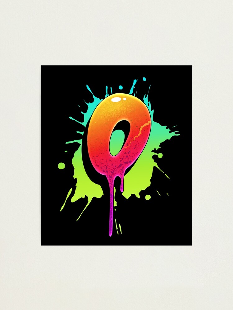 "Graffiti Letters O Letter Colorful Paint Splash Style" Photographic ...
