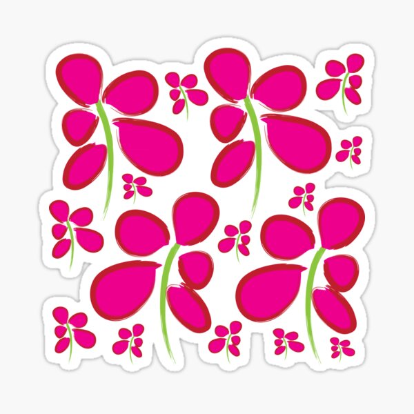 "Watercolor Pink Flowers. " Sticker for Sale by nishaprabhu | Redbubble