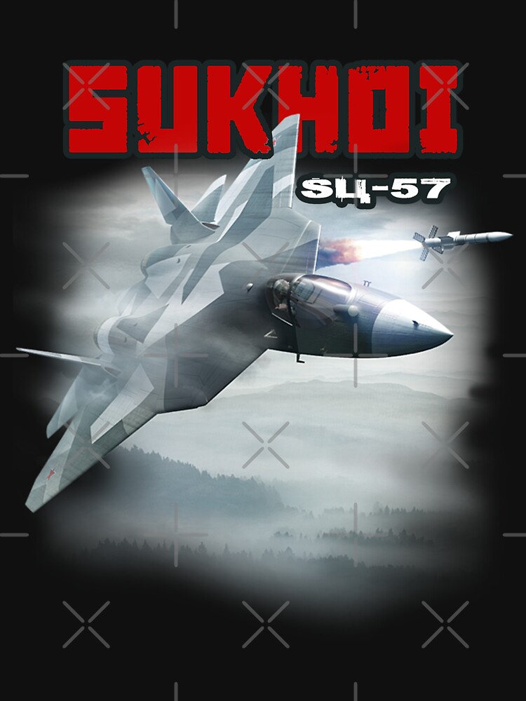 "Sukhoi su-57" T-shirt for Sale by LovelyMoi | Redbubble | sukhoi su57 ...