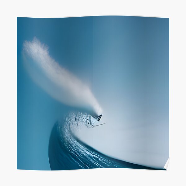 "The Surfers Samurai Wave, Unique Ai Generated Art" Poster for Sale by ...