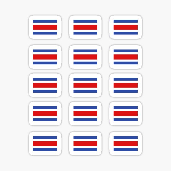 "Costa Rica - Costa Rican Flag Pack" Sticker for Sale by FlagsWorld ...