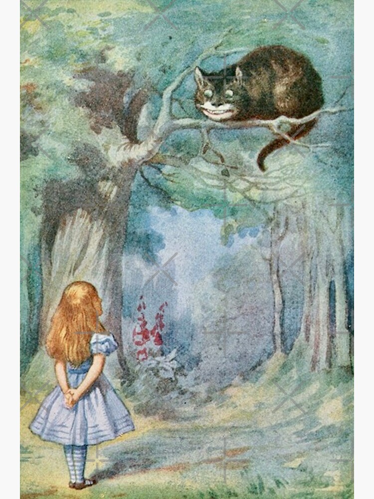 "Alice and The Chesire Cat from Alice in Wonderland, illustrated by ...
