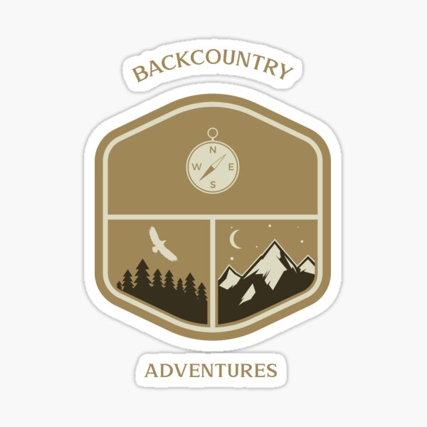 "Backcountry Adventures Design" Sticker for Sale by KornelMayer | Redbubble