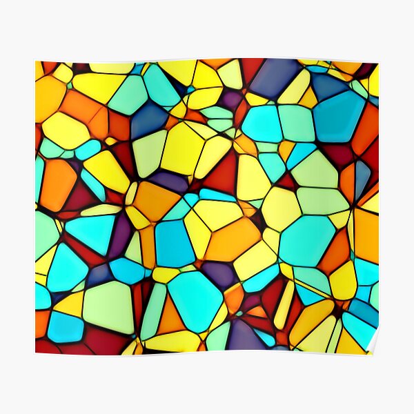 "Colored Stained Glass Pattern" Poster for Sale by Aleksander37 | Redbubble