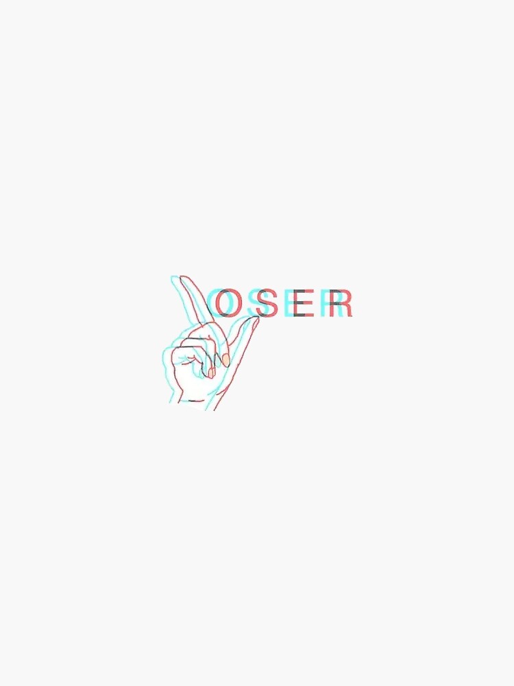 "loser 3d" Sticker for Sale by cwalter | Redbubble