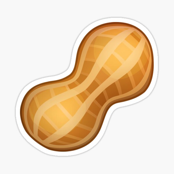 "Cartoon Peanut Illustration" Sticker for Sale by AkgArtStudio | Redbubble