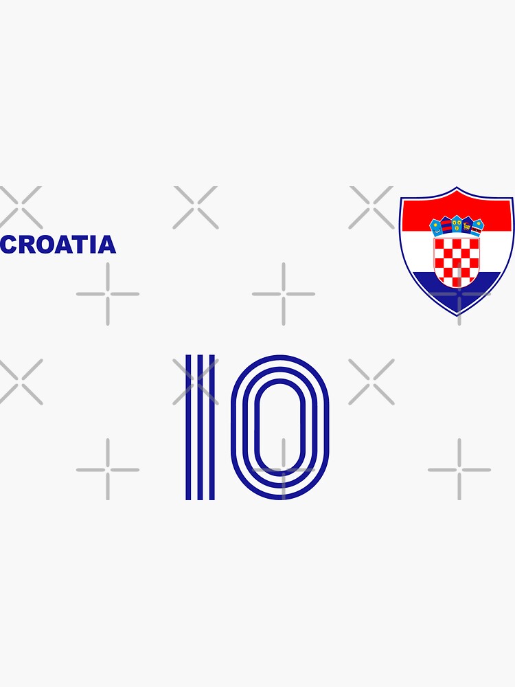 "Croatia National Football Team Soccer Retro Number 10" Sticker for ...