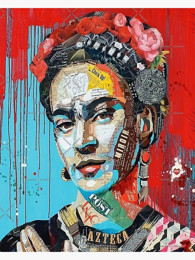 "Frida Kahlo Self Portrait Abstract" Poster for Sale by Masmasrum ...