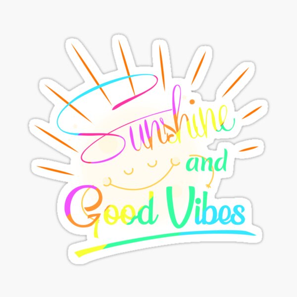 "Sunshine and Goodvibes" Sticker for Sale by asillustrator | Redbubble