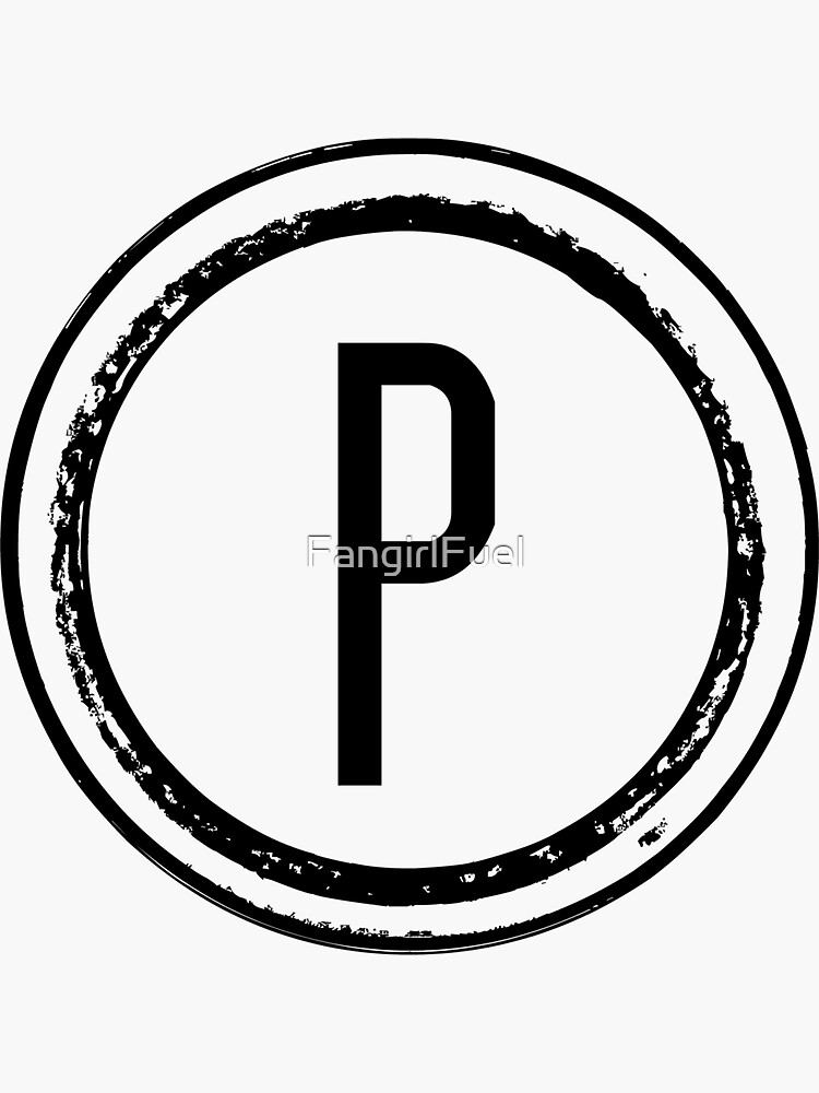 "Letter P Stamp" Sticker for Sale by FangirlFuel | Redbubble