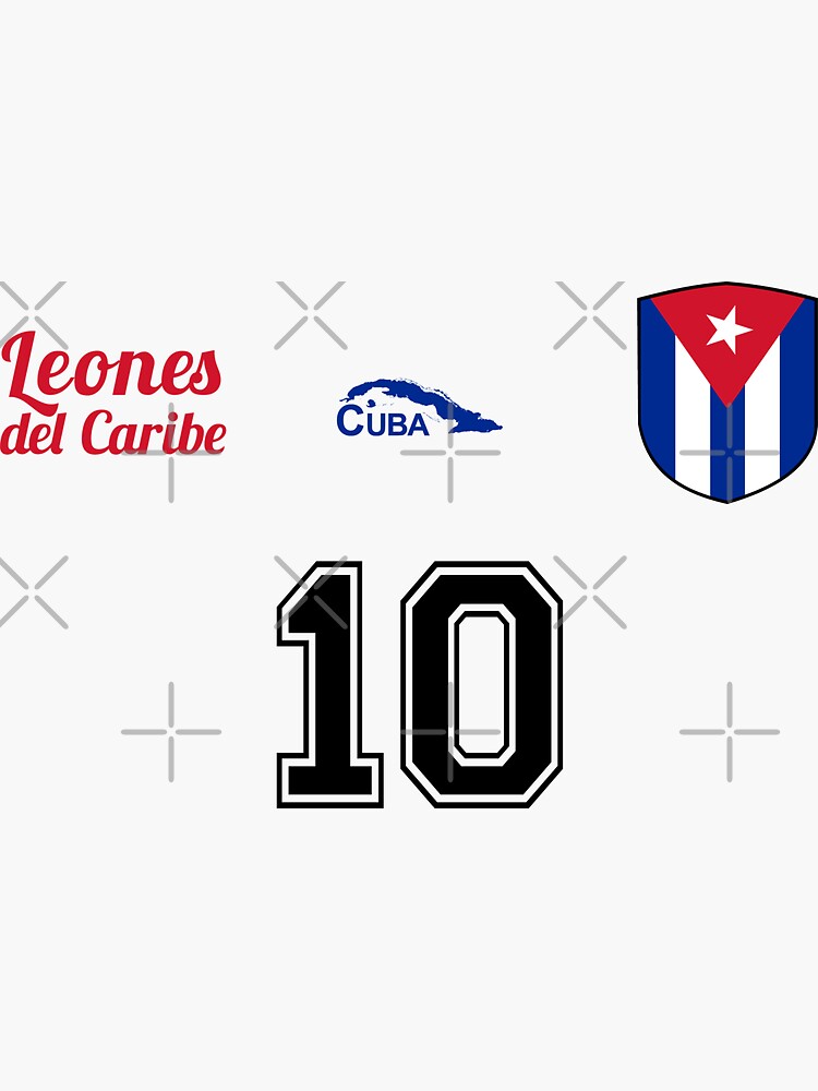 "Cuba Football Team Soccer Retro Jersey Leones del Caribe" Sticker for ...