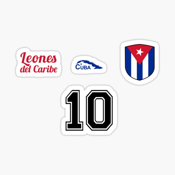 "Cuba Football Team Soccer Retro Jersey Leones del Caribe" Sticker for ...