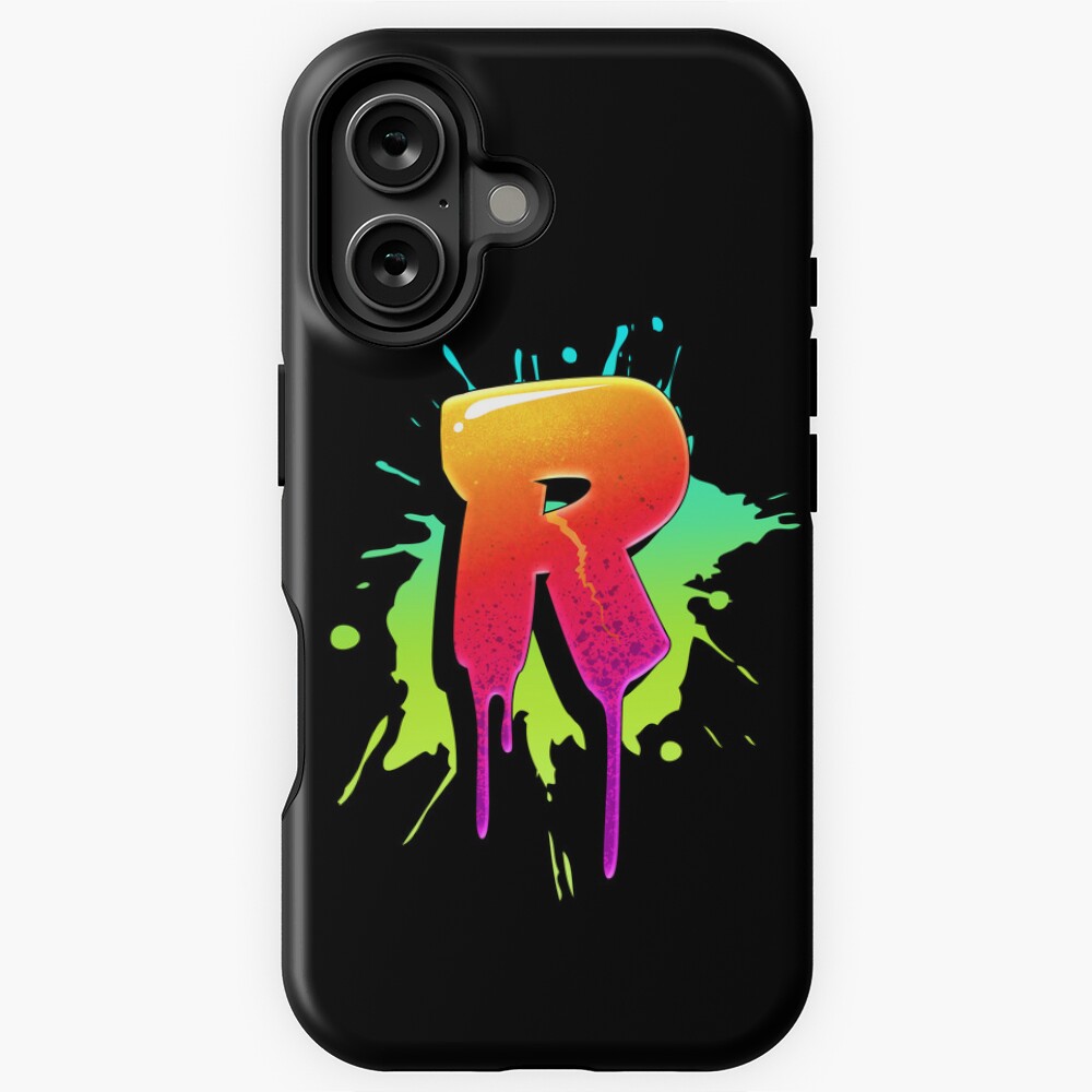 "Graffiti Letters R Letter Colorful Paint Splash Style" Sticker for ...