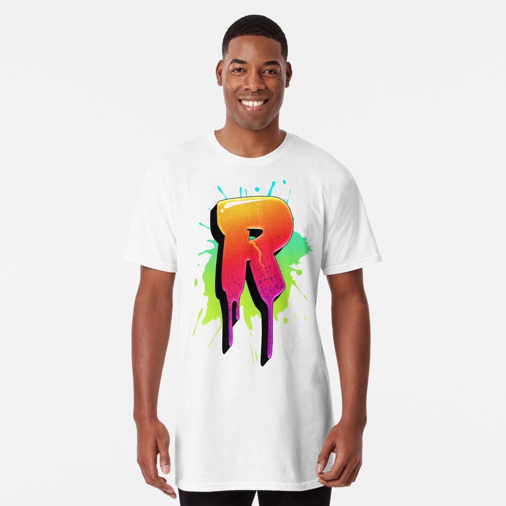 "Graffiti Letters R Letter Colorful Paint Splash Style" Sticker for ...