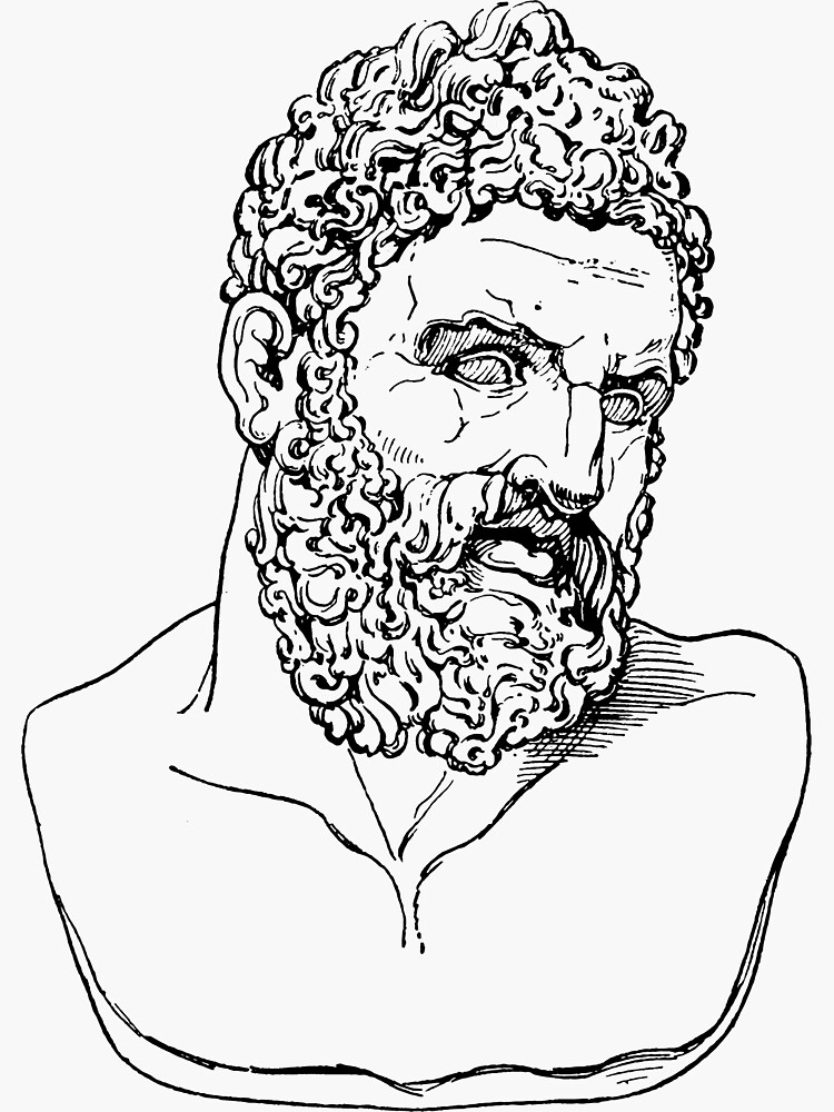 "Illustartion Of Heracles" Sticker for Sale by PotluckPrints | Redbubble