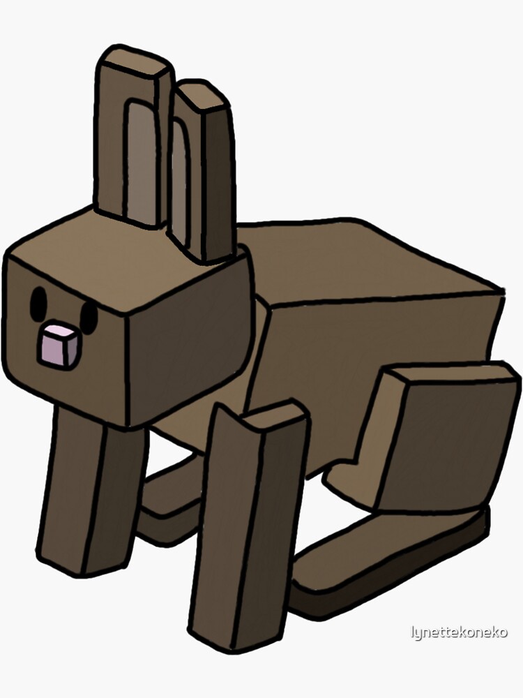 "Minecraft Rabbit Design" Sticker for Sale by lynettekoneko | Redbubble