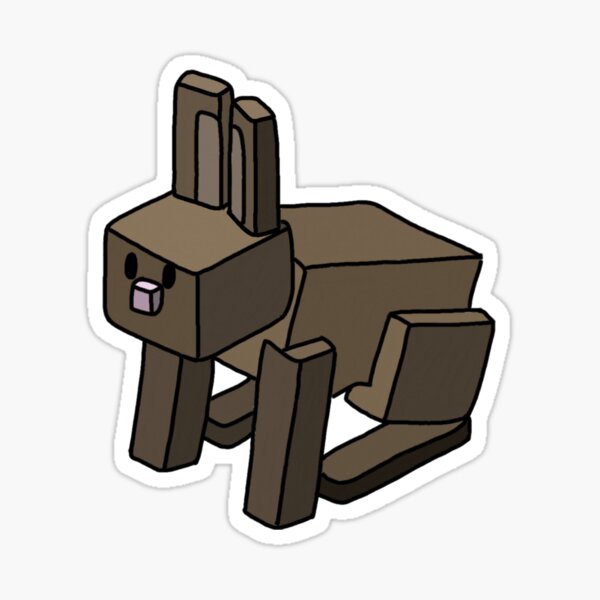 "Minecraft Rabbit Design" Sticker for Sale by lynettekoneko | Redbubble