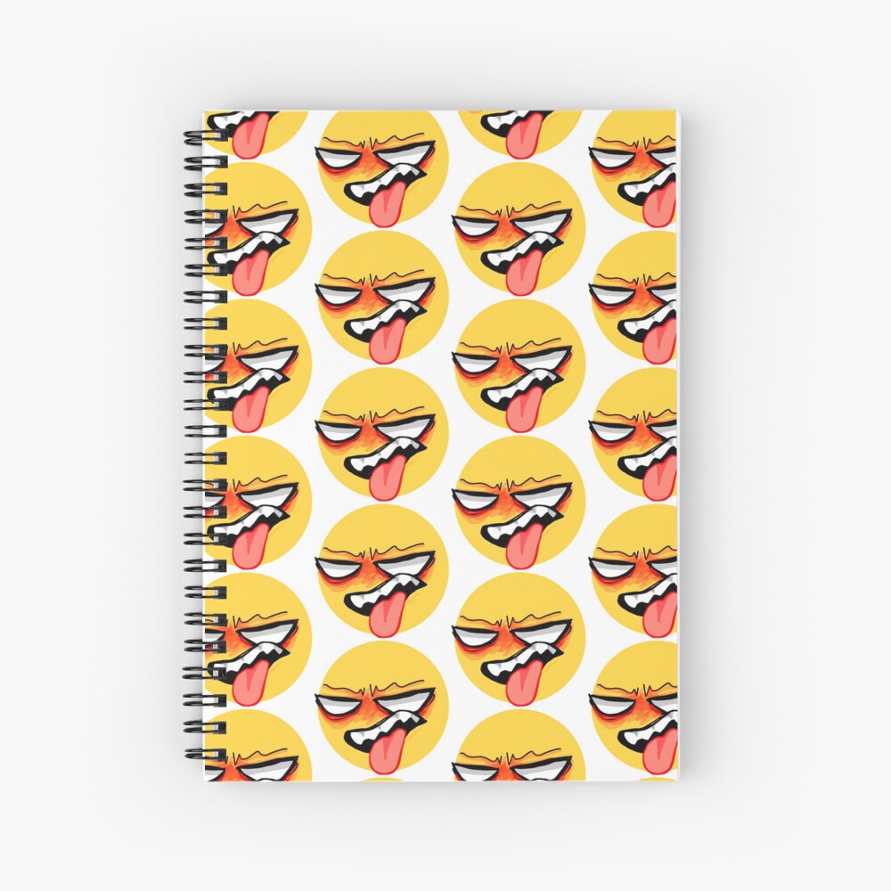 "Angry Cursed Emoji TikTok MEME Face" Spiral Notebook for Sale by ...
