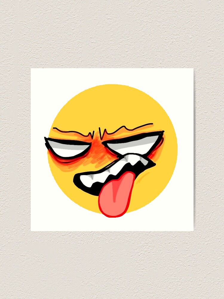 "Angry Cursed Emoji TikTok MEME Face" Art Print for Sale by CursedEmoji ...