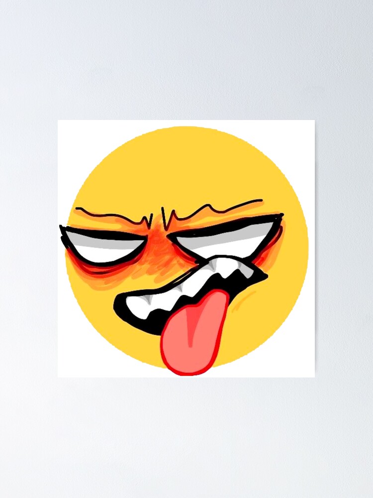 "Angry Cursed Emoji TikTok MEME Face" Poster for Sale by CursedEmoji ...