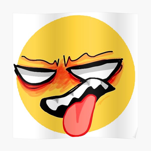 "Angry Cursed Emoji TikTok MEME Face" Poster for Sale by CursedEmoji ...
