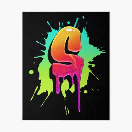 "Graffiti Letters S Letter Colorful Paint Splash Style" Art Board Print ...