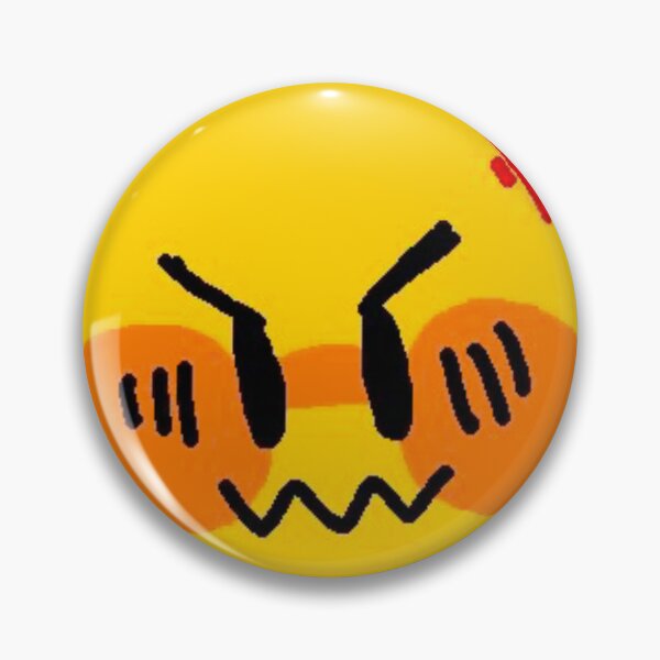 "Angry Devil Cursed Emoji TikTok MEME Face" Pin for Sale by CursedEmoji ...