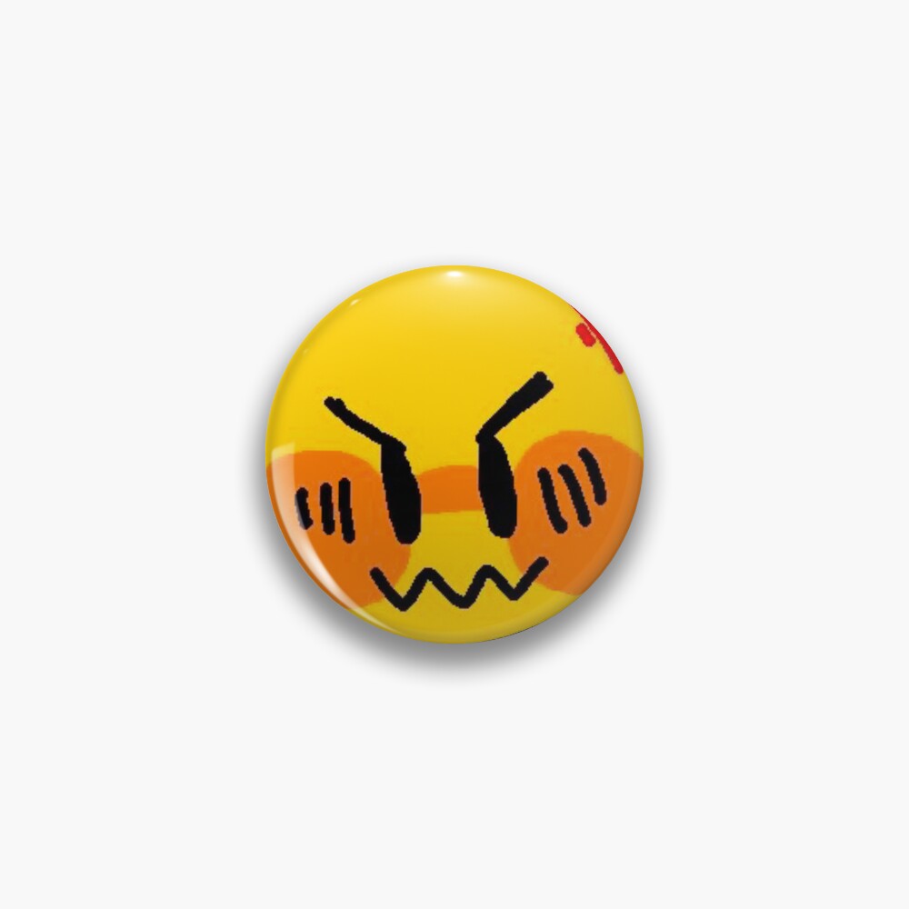 "Angry Devil Cursed Emoji TikTok MEME Face" Pin for Sale by CursedEmoji ...