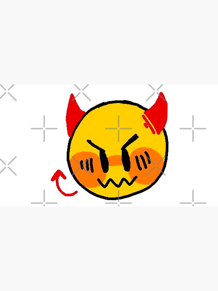 "Angry Devil Cursed Emoji TikTok MEME Face" Bucket Hat for Sale by ...