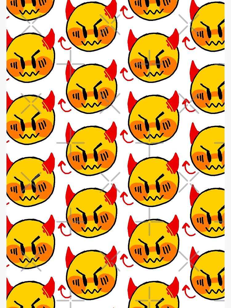 "Angry Devil Cursed Emoji TikTok MEME Face" Spiral Notebook for Sale by ...