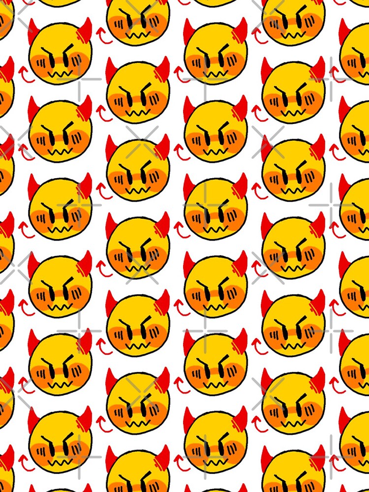 "Angry Devil Cursed Emoji TikTok MEME Face" iPhone Case for Sale by ...