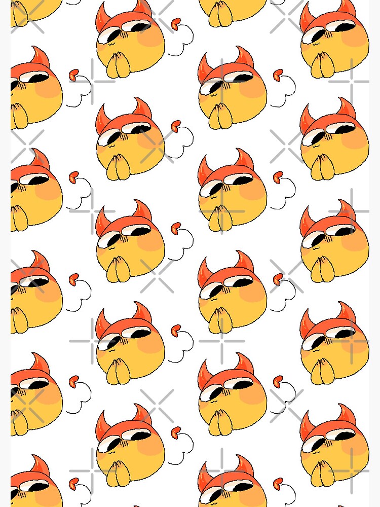 "CUTE Devil Cursed Emoji TikTok MEME Face" Spiral Notebook for Sale by ...