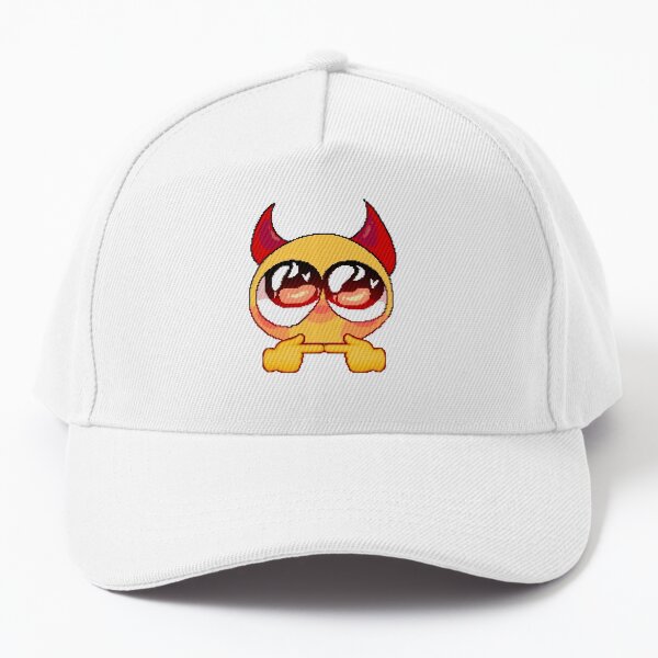 "PLEASE FACE CUTE Devil Cursed Emoji TikTok MEME Face" Cap for Sale by ...