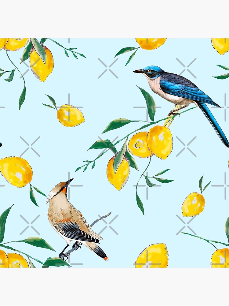 "Lemons,citrus,flowers,summer ,birds" Poster for Sale by MariaMarinova ...