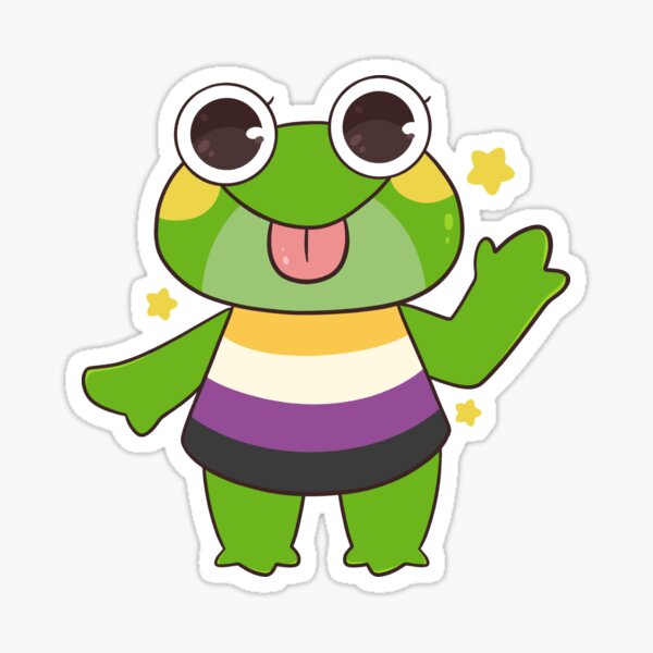 "Pride Froggies Non Binary [OC]" Sticker for Sale by SketchandSleep ...
