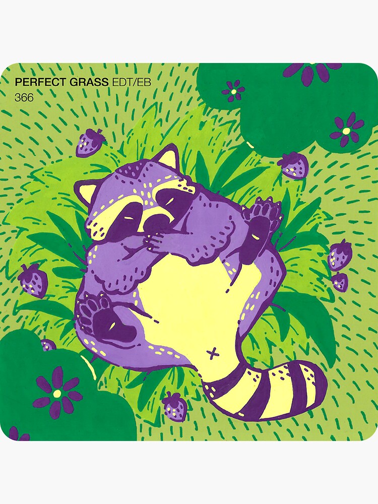 "Snacking Purple Raccoon Paint Swatch" Sticker for Sale by Gremren ...
