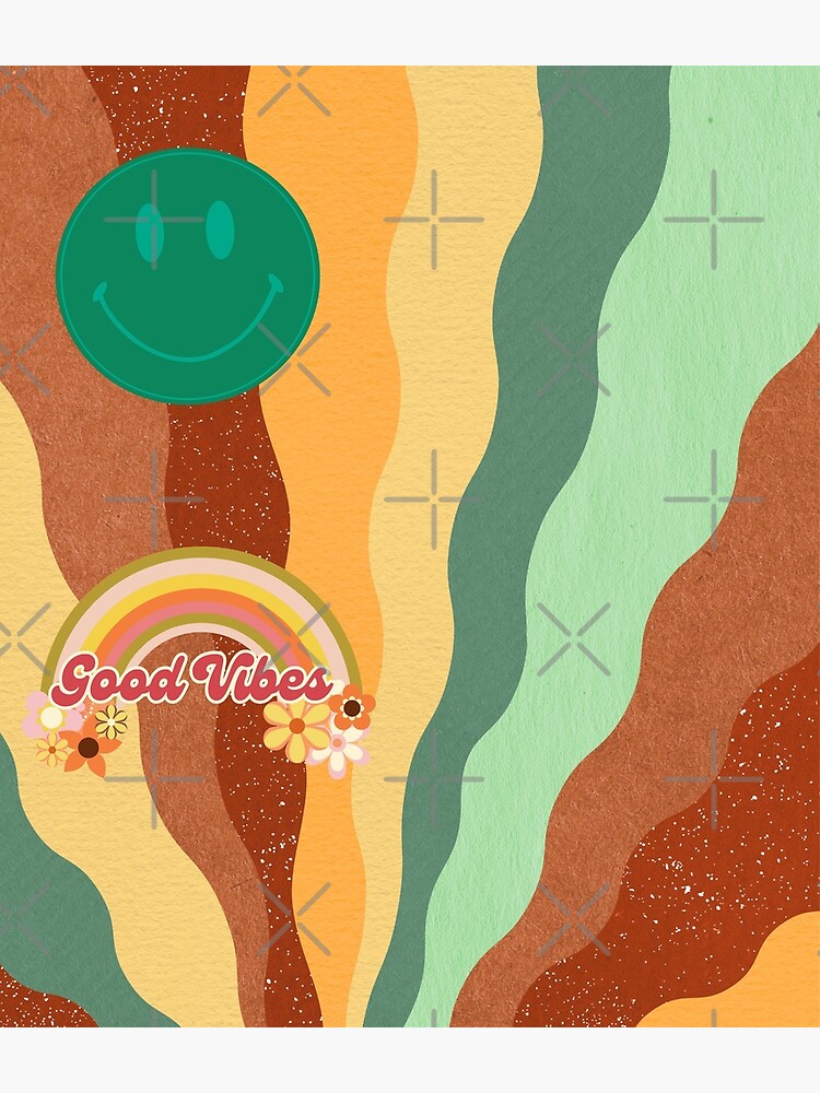 " Y2K GROOVY RAINBOW SMILEY FACE " Art Print for Sale by DiscoVibes ...