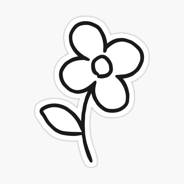 "Black flower" Sticker for Sale by nukumori-icon | Redbubble