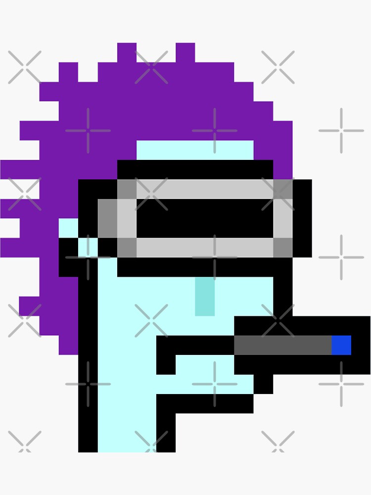 "Nft Alien CryptoPunk" Sticker for Sale by JelloTees | Redbubble