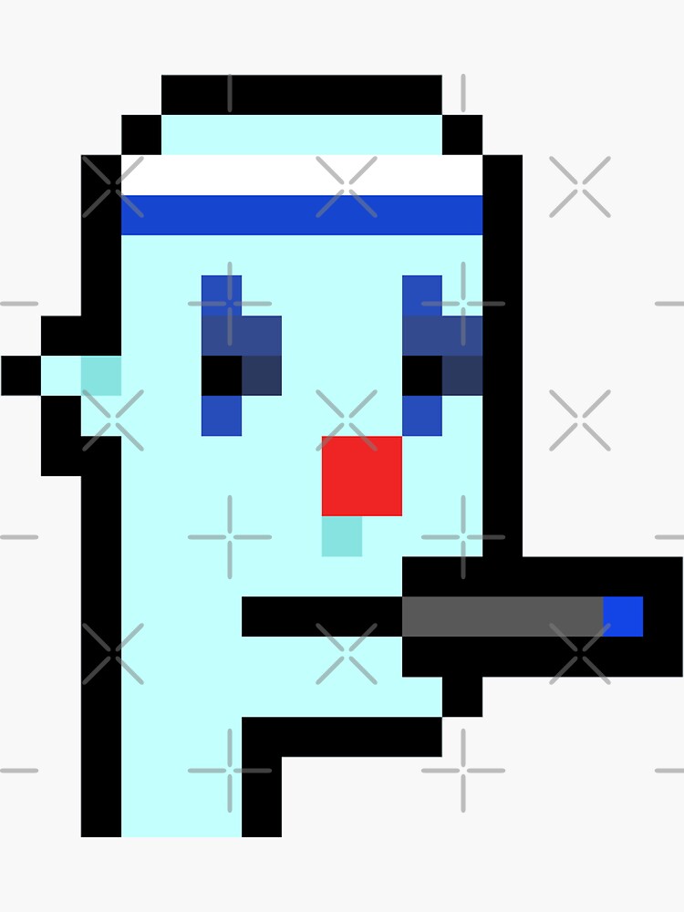 "Nft Alien CryptoPunk" Sticker for Sale by JelloTees | Redbubble