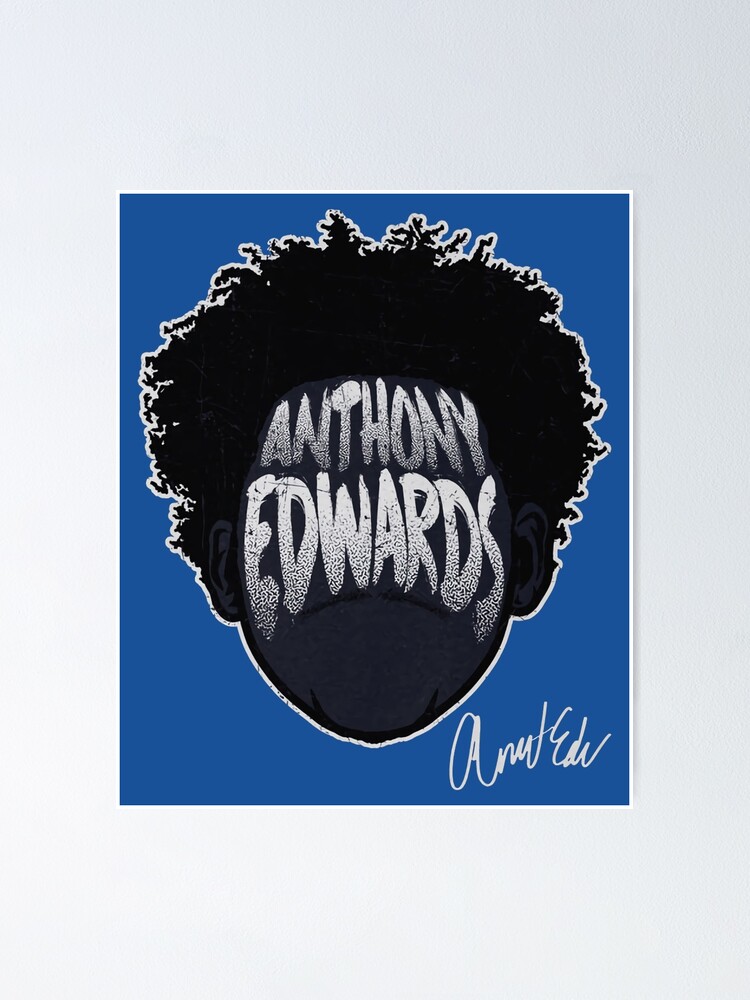 "Anthony Edwards Player Silhouette" Poster for Sale by richardreesep ...