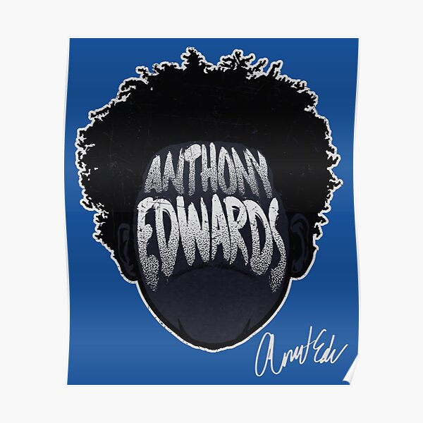 "Anthony Edwards Player Silhouette" Poster for Sale by richardreesep ...