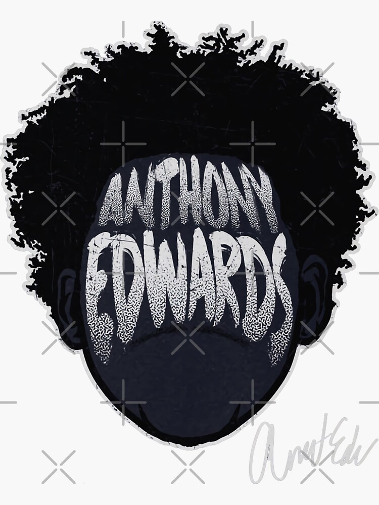 "Anthony Edwards Player Silhouette" Sticker for Sale by richardreesep ...
