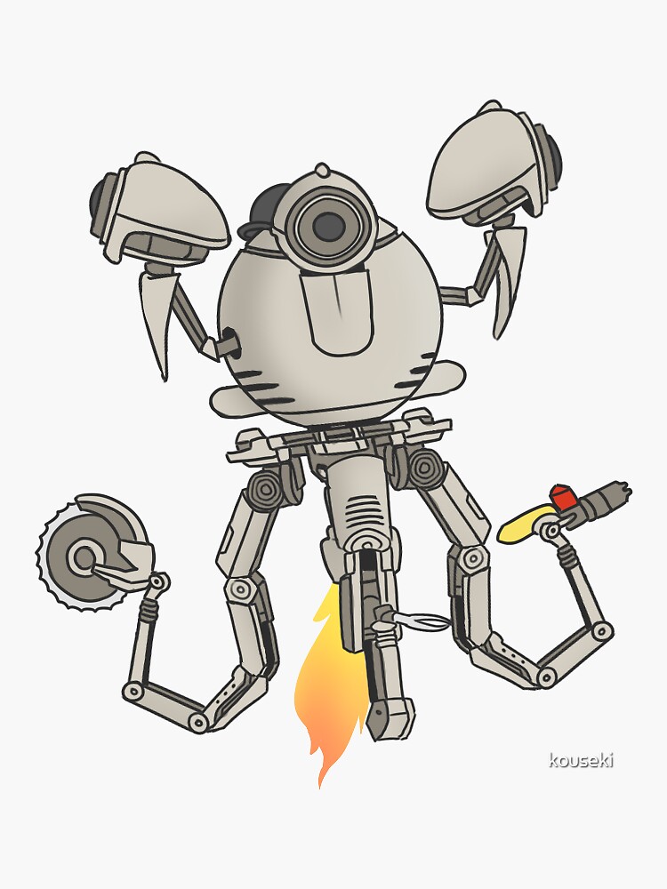 "Codsworth / Mr. Handy" Sticker for Sale by kouseki | Redbubble